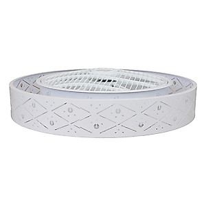 Modern LED Semi Flush Mount Light with Fan,22 Inch Ceiling fan Light with Remote Control,Hollow Shade Design,Acrylic Blades,3 Colors 3 Speeds,Enclosed Fan,Quiet Motor,Indoor Fandelier (White-22 inch)