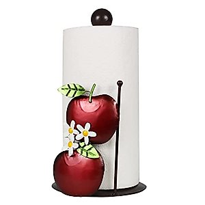 Decorative Apple Paper Towel Holder, Easy Tear Paper Towel Stand for Your Kitchen Countertop, Looks Great with Any Farmhouse or Apple Decor