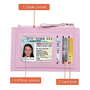 Sunwel Fashion Girls Cute Cow Print Small Wallet Zipper Coin Pouch Cash Pocket Card Holder ID Window for Women