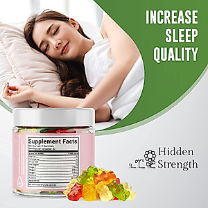 Hidden Strength Hemp Gummies for Her 30000mg - Premium Women's Hemp Gummy Bear Candy Supplements for Sleep Support, Relaxation- All Natural Hemp, Gluten Free, Organic