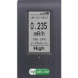 GQ Radiation Detector Dosimeter, GMC-600 Plus, Battery Powered, Wi-Fi Connectivity and Data Logging, High Sensitive, Alpha, Beta, Gamma, X-ray, Lithium-Ion
