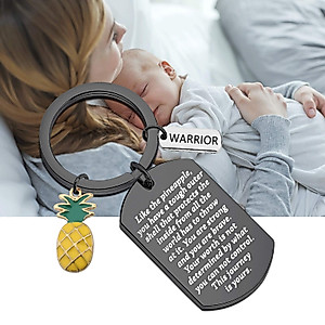 WSNANG IVF Pineapple Gift This IVF Journey Is Yours Keychain IVF Infertility Warrior Jewelry IVF Gift for Infertility Mom