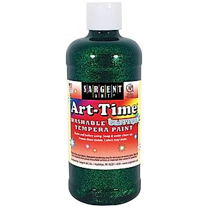 Sargent Art Art-Time Washable Glitter Tempera, 16 oz., Gold
