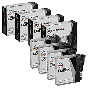 LD Products Compatible Ink Cartridge Replacement for Brother LC61BK (Black, 4-Pack)