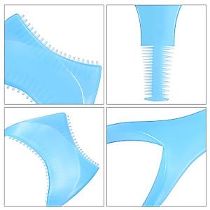 TecUnite 6 Pieces 3 in 1 Eyelashes Tools Mascara Shield Applicator Guard Eyelash Guide for Makeup, 3 Colors