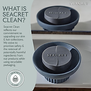 SEACRET MUD SOAP BAR: All-Natural Black Mud Bar Soap, Enriched with Guinness Kernel Oil, Witch Hazel & Sea Salt for Cleaning, Exfoliating, Detoxifying Face & Body, Normal to Oily Skin, 4.4 Oz