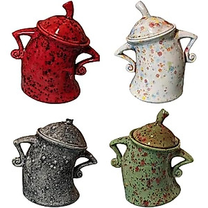 Ccache Canister with Attitude,Cute Cafe Sassy Canister,Unique and Stylish Canister for Kitchen Storage Sugar, Tea,ices, Herbs, and Halloween Decorations. (white)