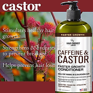 Hair Chemist Caffeine and Castor Faster Growth Conditioner 33.8 oz. - Hair Conditioner for Faster Hair Growth