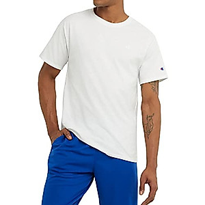 Champion mens Classic Jersey Tee Shirt, White, Large US