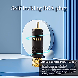 Tertullus 4pcs 2-in-1 Screw and Solder Type High End RCA Male Plugs Brass Gold Plated Audio RCA Connectors Adapters