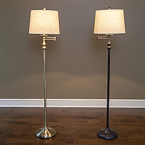 Decor Therapy Tara Metal Floor Lamp with Swing Arm