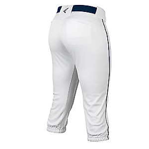 Easton Pro Fastpitch Women's Softball Piped Belt Loops Pants, white/navy, XX-Large