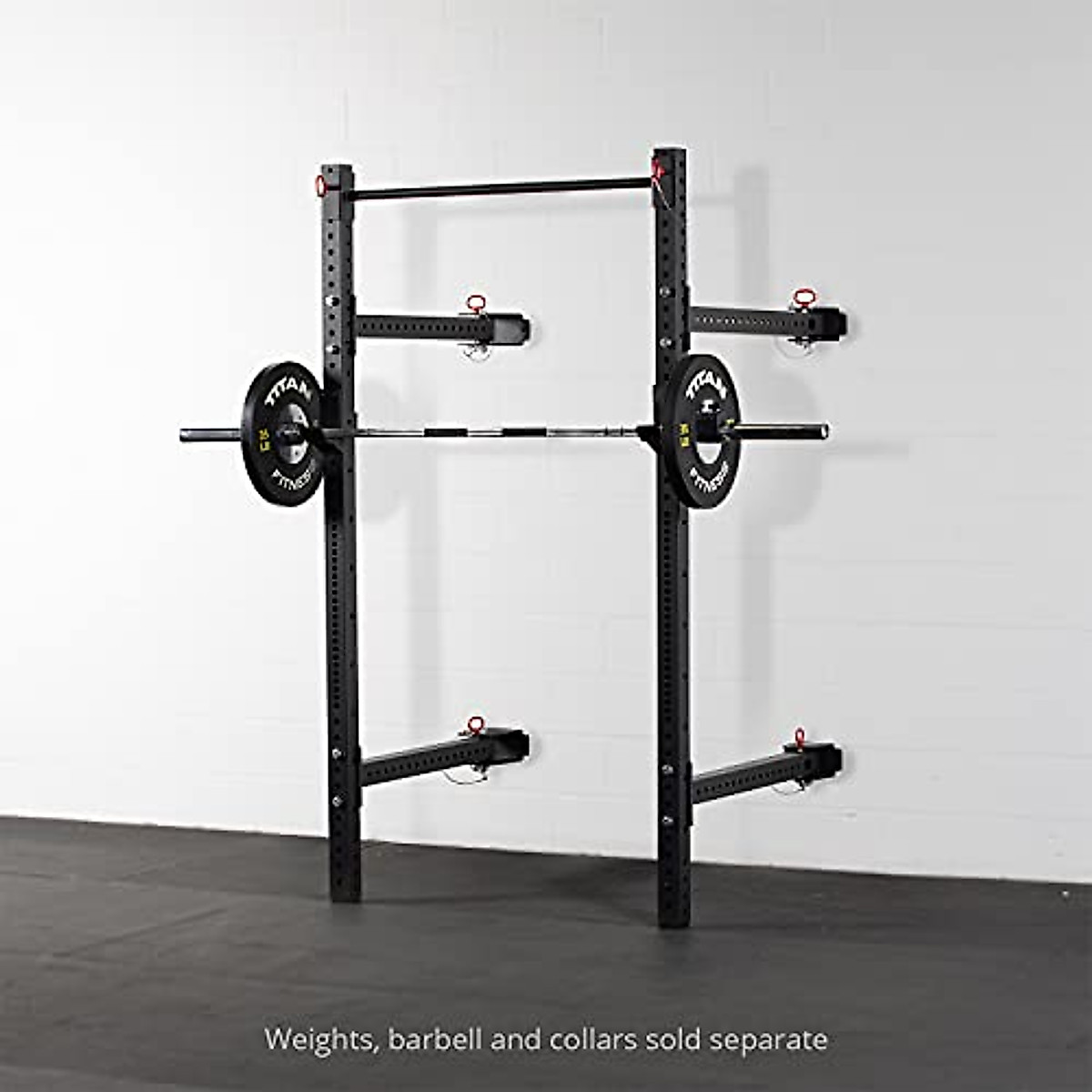 Titan Fitness X-3 Series 82-inch Wall Mounted Folding Power Rack, Space ...