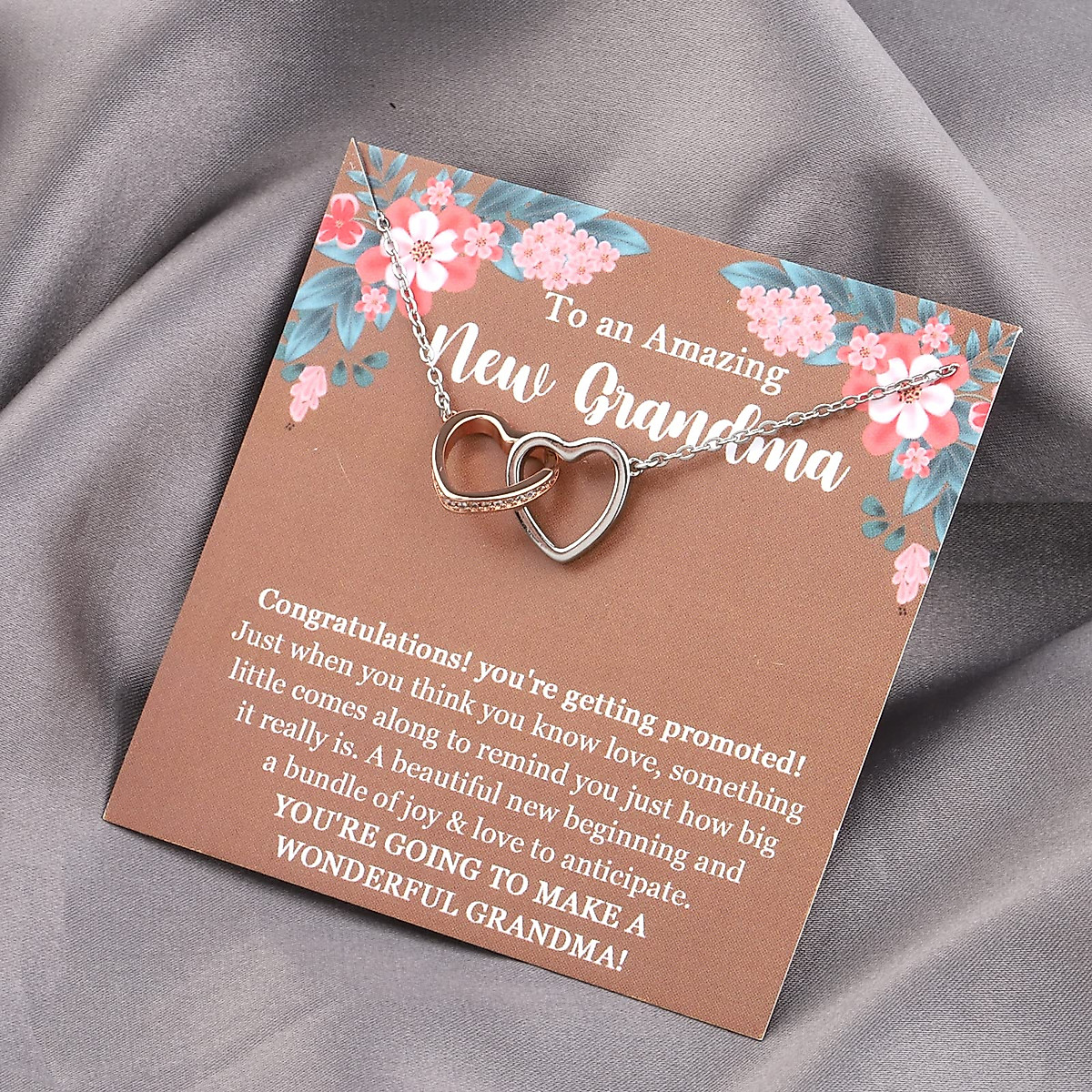 MYOSPARK New Grandma Gift First Time Grandma Necklace Grandma to Be Jewelry Baby Announcement Gift for New Grandma (New Grandma NL)