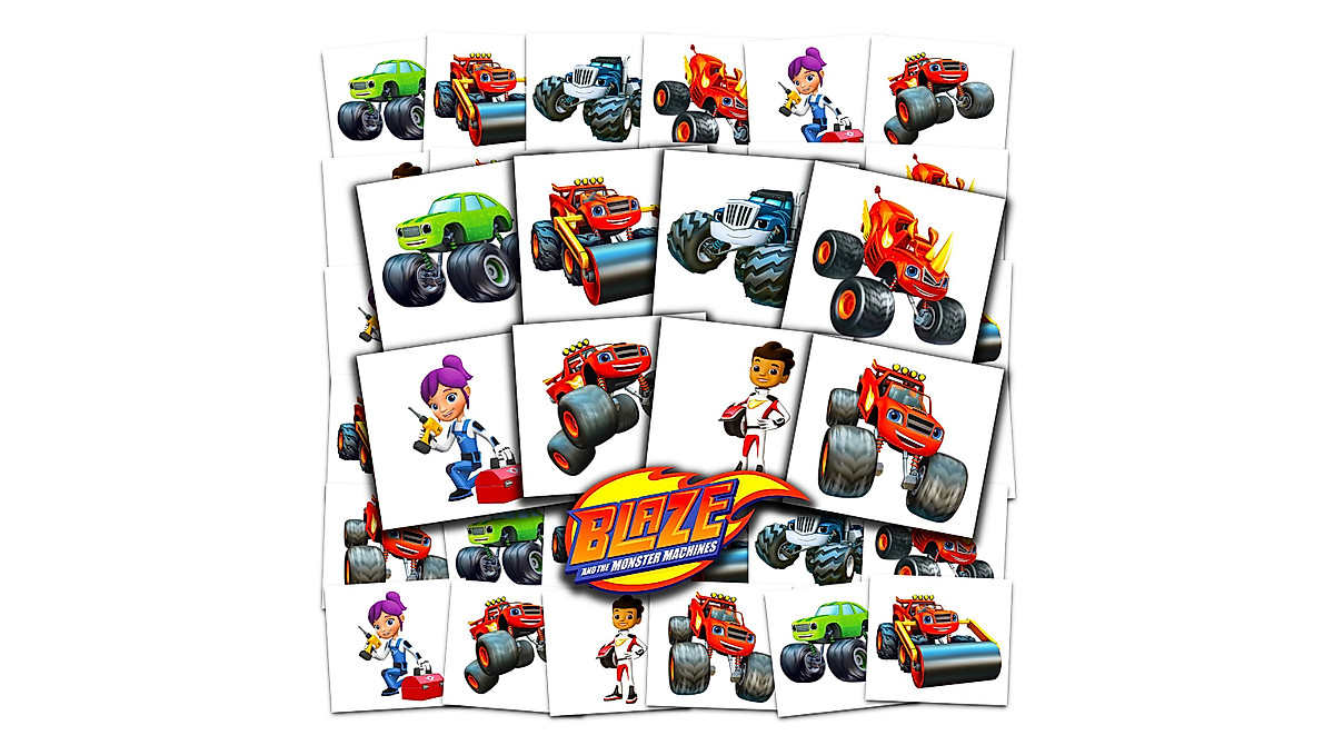 Blaze and the Monster Machines Tattoos Party Favors Bundle ~ 70+ Pre ...