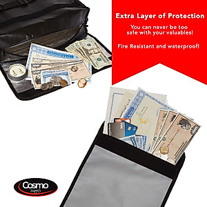 Fireproof Document Bags - Safe - Fireproof - Silicone - Waterproof - Storage - Passport Holder - Money Bag - Jewelry Organizer - Money - Coins - Photo Album - Document Holder - Fireproof Safe