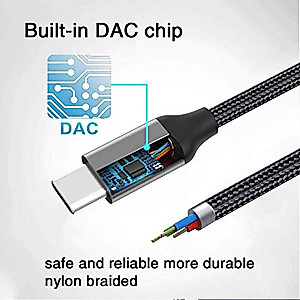 Bojuren USB C to Headphone Jack, 2Pack Headphone Adapter Type C to 3.5mm Audio Adapter Compatible with Pixel 6 5 4 3 XL, Samsung S22 S21 S20+ Note 20, iPad Pro,Mate 30 20 Pro and More USB C Devices
