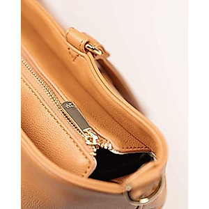 Little Unicorn Citywalk Tote – Diaper, Work, Travel Bag with Changing Pad - Premium Vegan Leather – 6 Interior Pockets – Wipes Clean Inside & Out (Cognac)