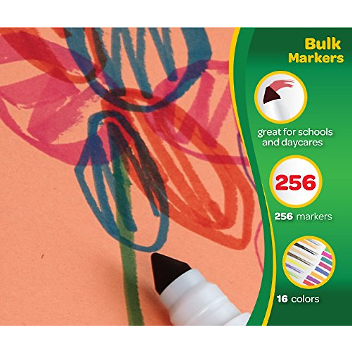 Crayola Broad Line Markers Classpack (256 Ct), Bulk School Supplies For Teachers, Kids Markers For School, Classroom Supplies