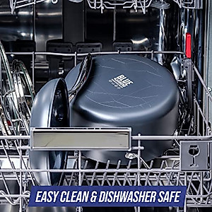 Blue Diamond Cookware Hard Anodized Ceramic Nonstick, 10" and 12" Frying Pan Skillet Set, PFAS-Free, Dishwasher Safe, Oven Safe, Grey