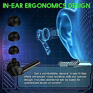 Coolme Hero5 Wireless Earbuds Bluetooth Headphones with Microphone, Game/Music Mode Ultra Low Latency,13mm Drivers Pure Deep Bass Sound, 40H Playback, Touch Control TWS Earphones for iPhone Andriod