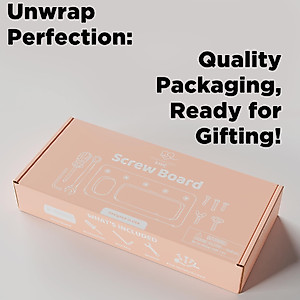 Montessori Screwdriver Board Set - Wooden Toy Screws - Nuts with Kid Screwdriver Set - Little Hands Busy Box - Montessori Screwdriver Board - Nuts and Bolts Preschool Materials