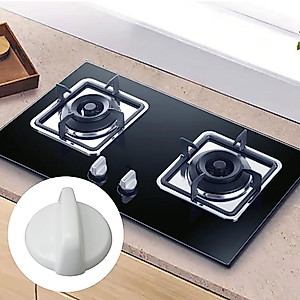 Emptty 4PCS White WB03T10282 Burner Control Knob, Gas Range Knobs Replacement for GE Replaces 1461063 AP4345833 PS2321074