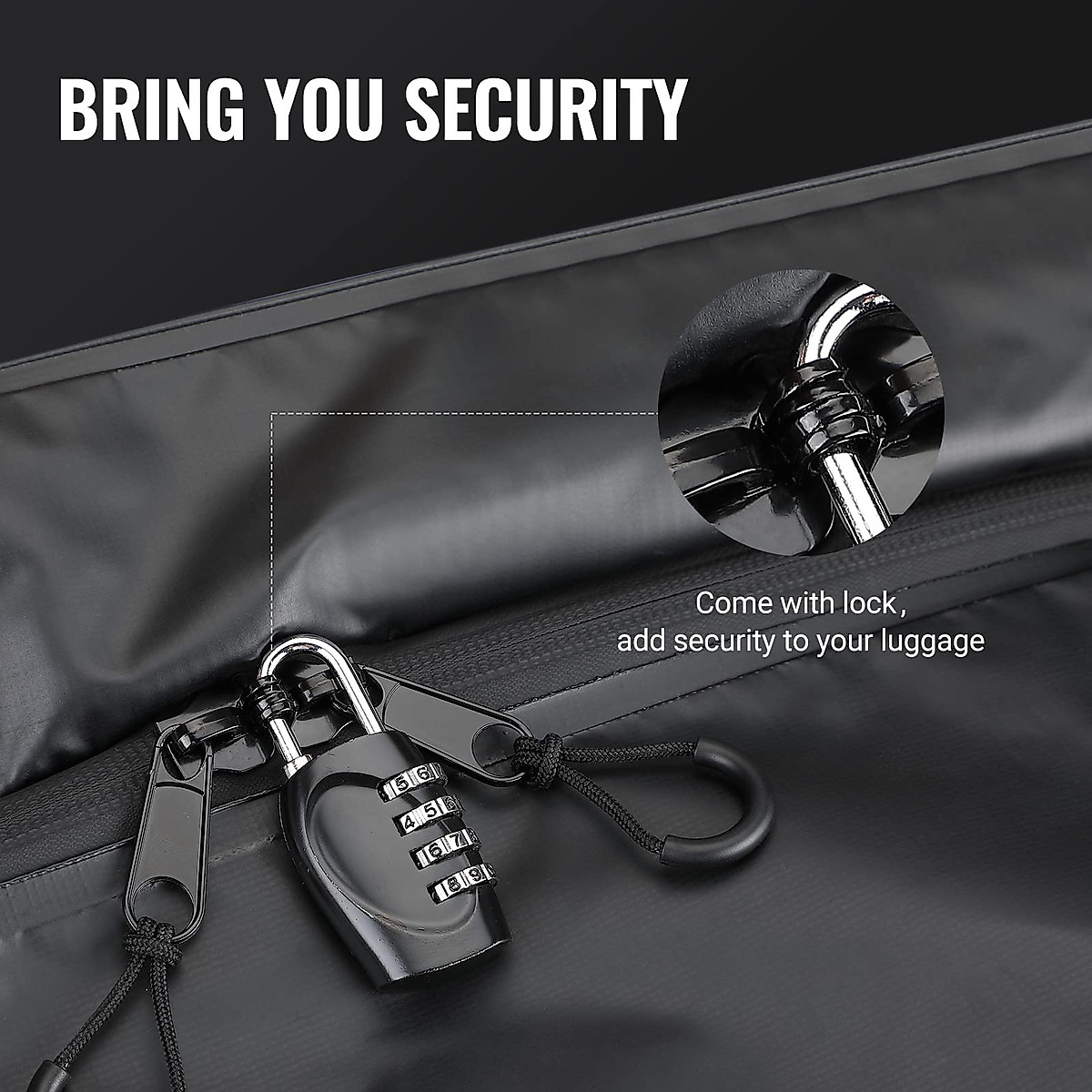 BougeRV Hitch Cargo Carrier Bag with Lock Waterproof Soft Shell 20 Cubic Feet (59" 24" 24") Cargo Bag for Hitch Carrier Include 8 Reinforced Straps for Truck Pickup RV All SUV with Hitch Cargo Basket