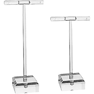 MILEVO Earrings,eardrop,dangler,Jewelry T Bar - Small Acrylic Earring Tree Stand | Earring Display for Selling Jewelry, Earring T Stand Jewelry Display, Stud Earring Holder Stand