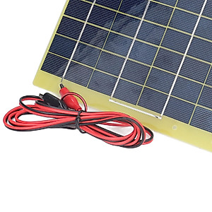 HYWHUYANG 5W Solar Panel,Portable Polysilicon Waterproof Material Solar Battery Charger for Charging 12V Battery of RV Boat Trailer ATV Car