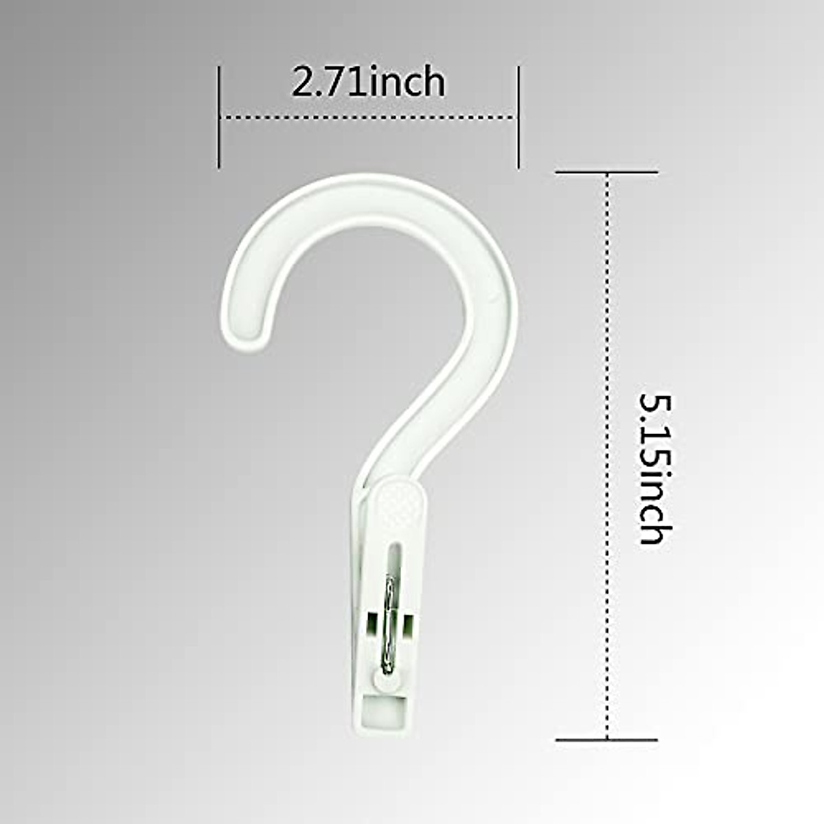 Laundry Hooks Boot Hangers Plastic Clothes Pins Hanger Clips for Bathroom Travel Portable White (12Pcs)