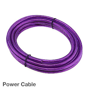 DriSentri 6 Gauge Amp Wiring Kit Amplifier Install Flexible Wiring Complete Installation Cables for Installer, Purple