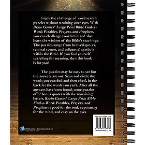 Brain Games - Bible Find a Word: Parables, Prayers, and Prophets - Large Print