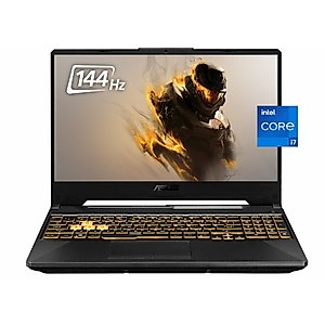 ASUS 2021 TUF Gaming Laptop, 15.6” 144Hz FHD IPS Display, 11th Gen Intel Core i7-11800H (up to 4.60Ghz), GeForce RTX 3050, 32GB DDR4 RAM, 2TB PCIe NVMe SSD, Backlit KB, Windows 10