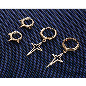 12 Pairs Gold Butterfly Dangle Earrings for Women - Mini Hoop Earrings for Women Butterfly Earrings Cartikage Earrings Snake Earrings Moon Star Earrings Sun Earrings Set for Women Cute Earrings Pack