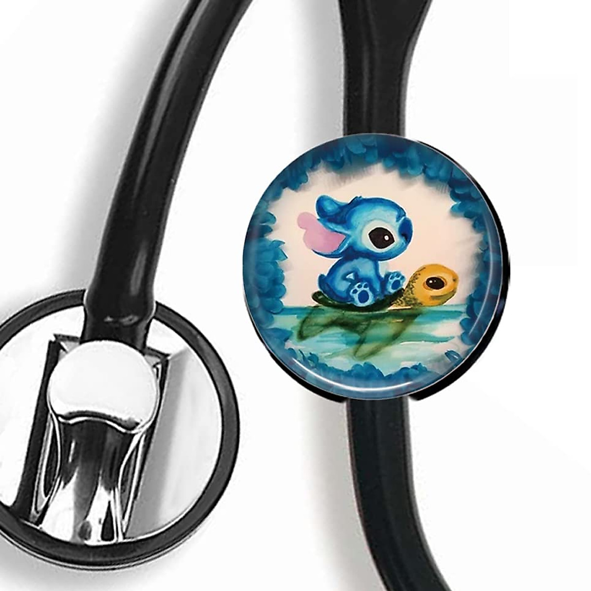 PAUJCXJ Lovely Stethoscope Tag,Steth ID Tag,Nurse Badge, black
