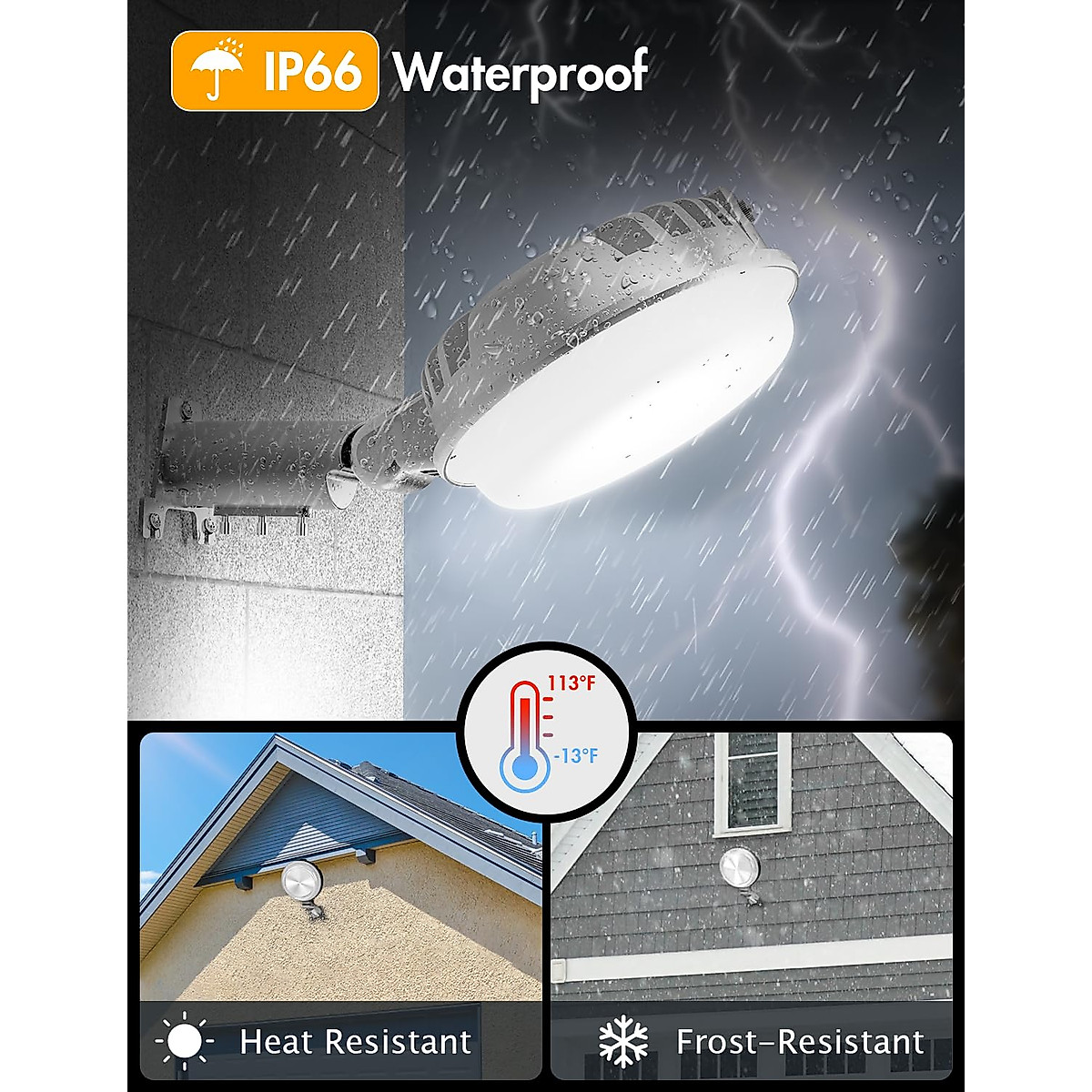 StarMoitic LED Barn Light, 150W 20000LM Dusk to Dawn Outdoor Lighting, Yard Lights IP66 Waterproof, 150° Angle Adjustable Bright Outdoor Street Light for Garden, Garages, Attics, Patios, Barns