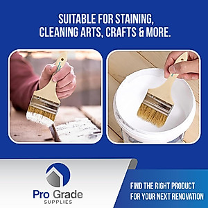 Pro Grade - Chip Paint Brushes - 96 Ea 4 Inch Chip Paint Brush Light Brown