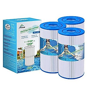 TOREAD Watkins 31489 Replacement Filter, Compatible Pleatco PWK30, Unicel C-6430, Filbur FC-3915, P/N0969601, 71825, 73178, 73250, 30 sq. ft. Hot Spring Spa Filter, 3 Pack