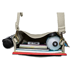 Joy Susan Women's Kayleigh Side Pocket Bucket Bag - Classic Grey