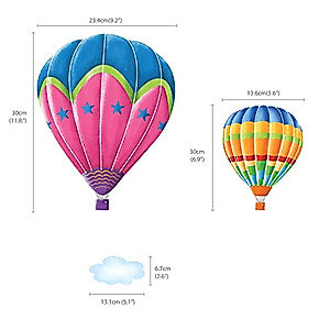 DECOWALL SG2-1301N2 12 Hot Air Balloons in The Sky Kids Wall Stickers Wall Decals Peel and Stick Removable Wall Stickers for Kids Nursery Bedroom Living Room d?cor