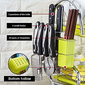 Plate Rack Draining Dish Rack 2 Tiers Dish Drainer Stainless Steel Drying Rack Bowl Dish Draining Shelf Dryer Tray Holder Kitchen Pan Plate Holder (Color : A, Size : 2 tier)