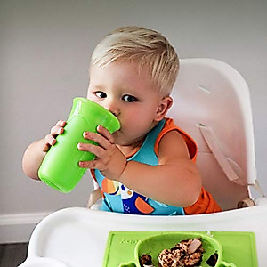 Nuby No Spill Edge 360 10 oz Cup with Silicone Rim, 2 Pack