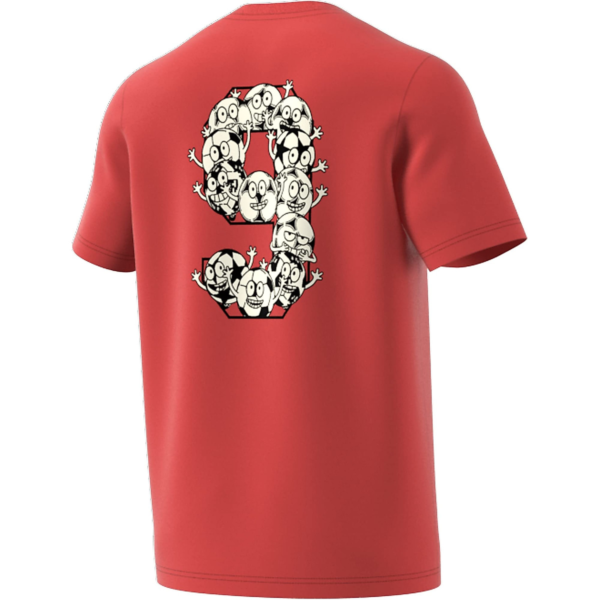 adidas mens Lil Number Tee Crew Red Medium