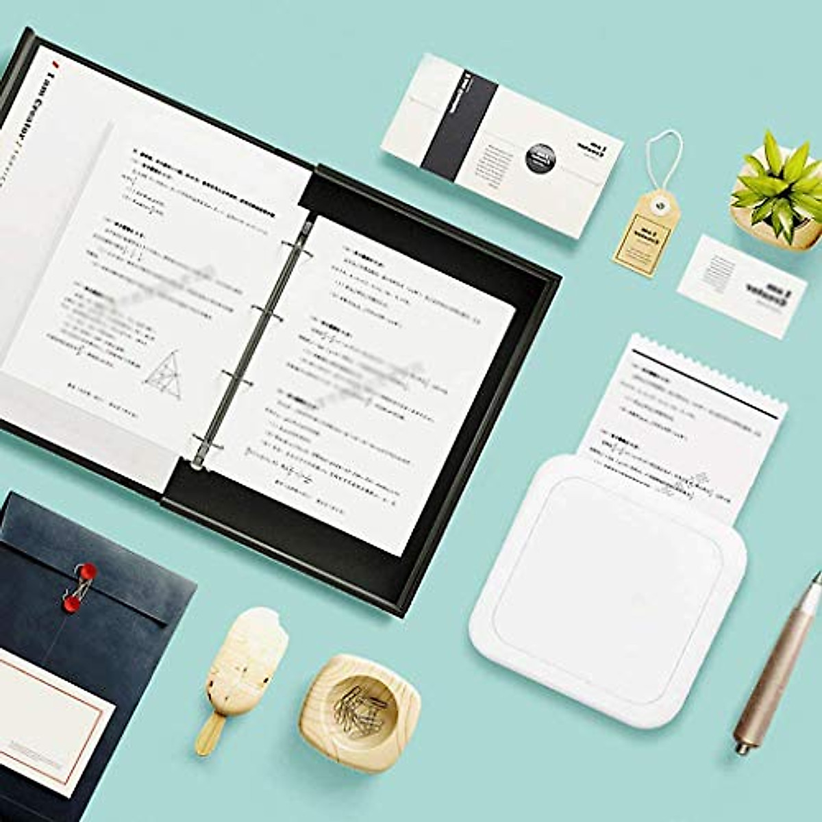 XWWDP Portable Mini Pocket Label Sticker Receipt Printer, Photo Printer,Compatible with Devices System for Child Painting Women Men Gift