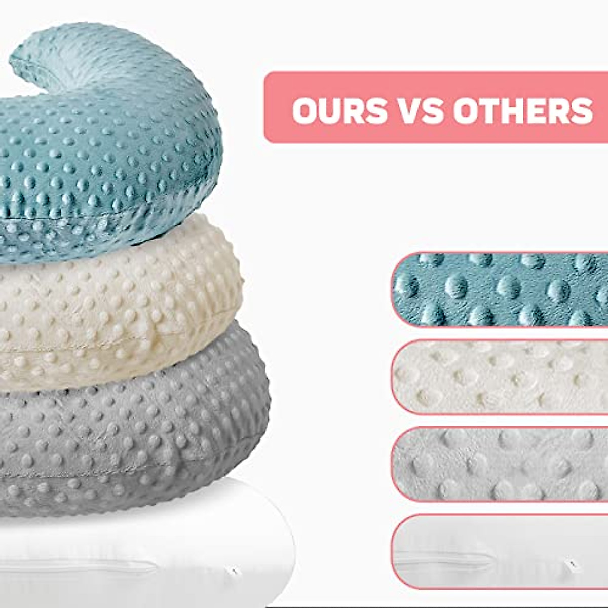 Ezencon Nursing Pillow for Breastfeeding Positioner - Bottle Breast Feeding Pillows Baby Support Pillow Case
