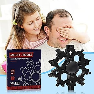 Gifts for Men/Dad ,Stocking Stuffers For Men,from Daughter Son,Christmas Gifts for Fathers day,Snowflake Multitool ,22-in-1 Multi tool with Fidget Spinner Function.Multitool for Cycling,Skiing,Outdoor