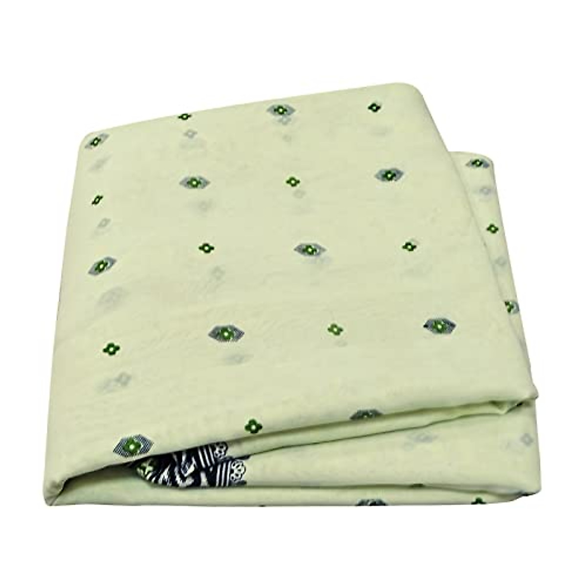 Peegli Cream Vintage Saree Floral Printed Dress Material Georgette Recycled Fabric Sari