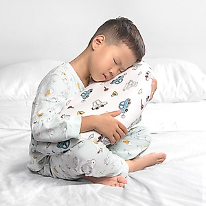 BYRIVER 12x22 Kids Pillow for Sleeping, Small Bed Pillow for Toddler Youth Boy Girls, Cooling Breathable Pillowcase, Small Pillow for Daycare Preschool Nap Time, Gifts for Kids Ages 3-8(CarCity)