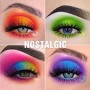 UCANBE Nostalgic Green Eyeshadow Palette - 48 Bright Bold Color Highly Pigmented Eye Shadow, Velvety Smooth Texture Matte Shimmer Glitter Eye Makeup Palletes